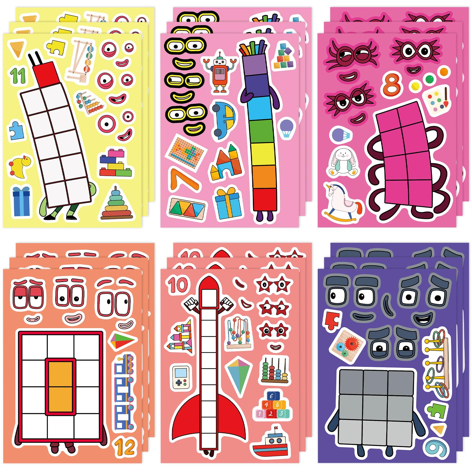 Mua MGUEDKHD 36Pcs Custom & Cartoon Number Stickers Sheet, Vinyl or ...