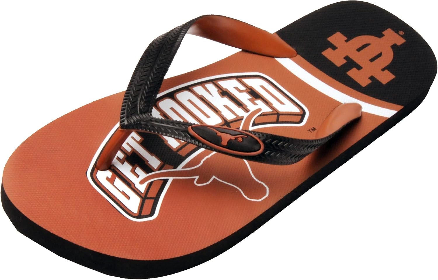 NCAA Texas Longhorns Spirit Flip Flops (Burnt Orange, Large), Sandals ...