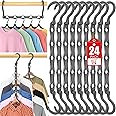 Amazon.com: 24 Pack Hangers Space Saving Magic Plastic Hanger Organizer ...