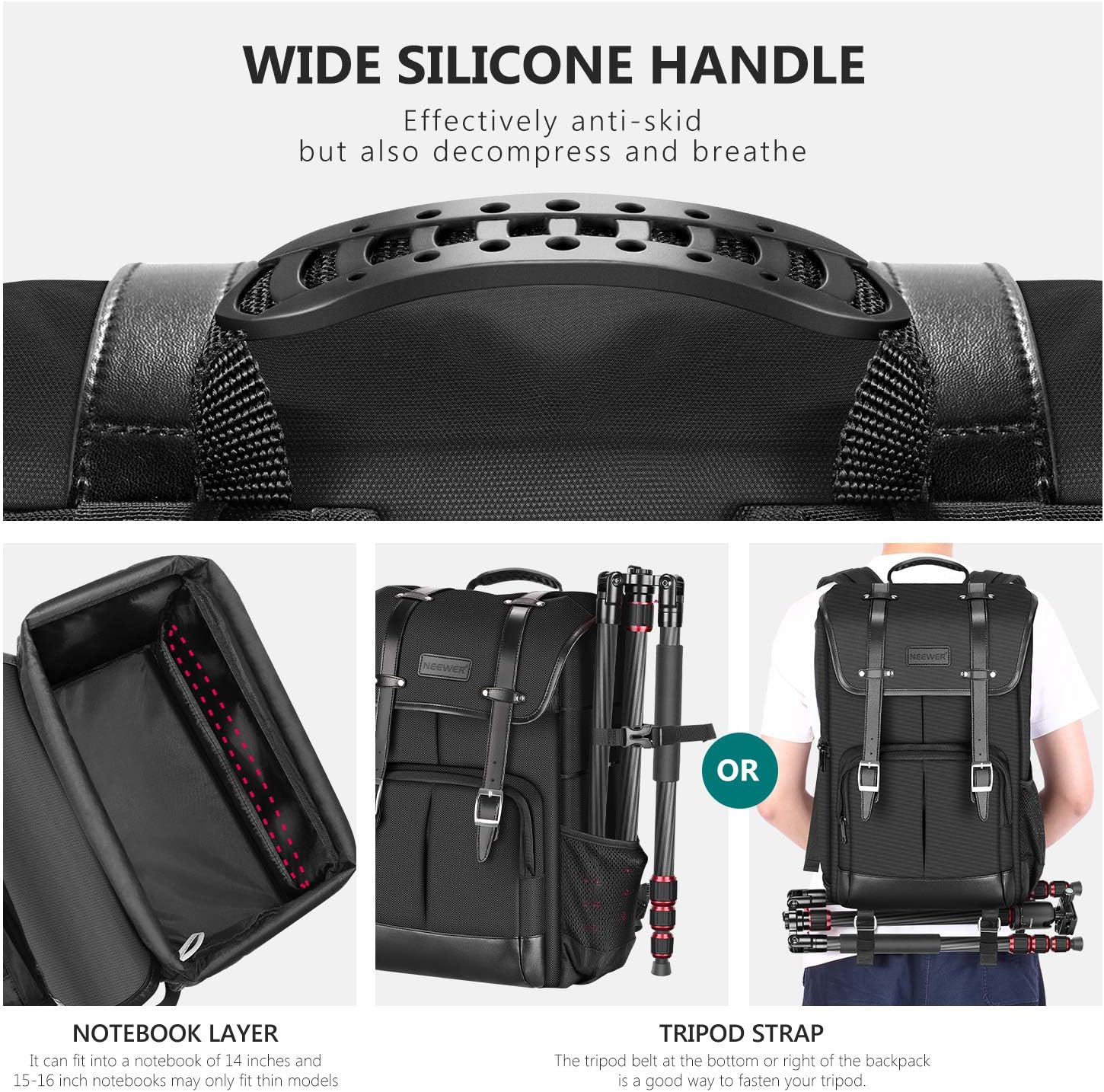 Neewer Camera Backpack, Durable Waterproof Camera Case Photography ...