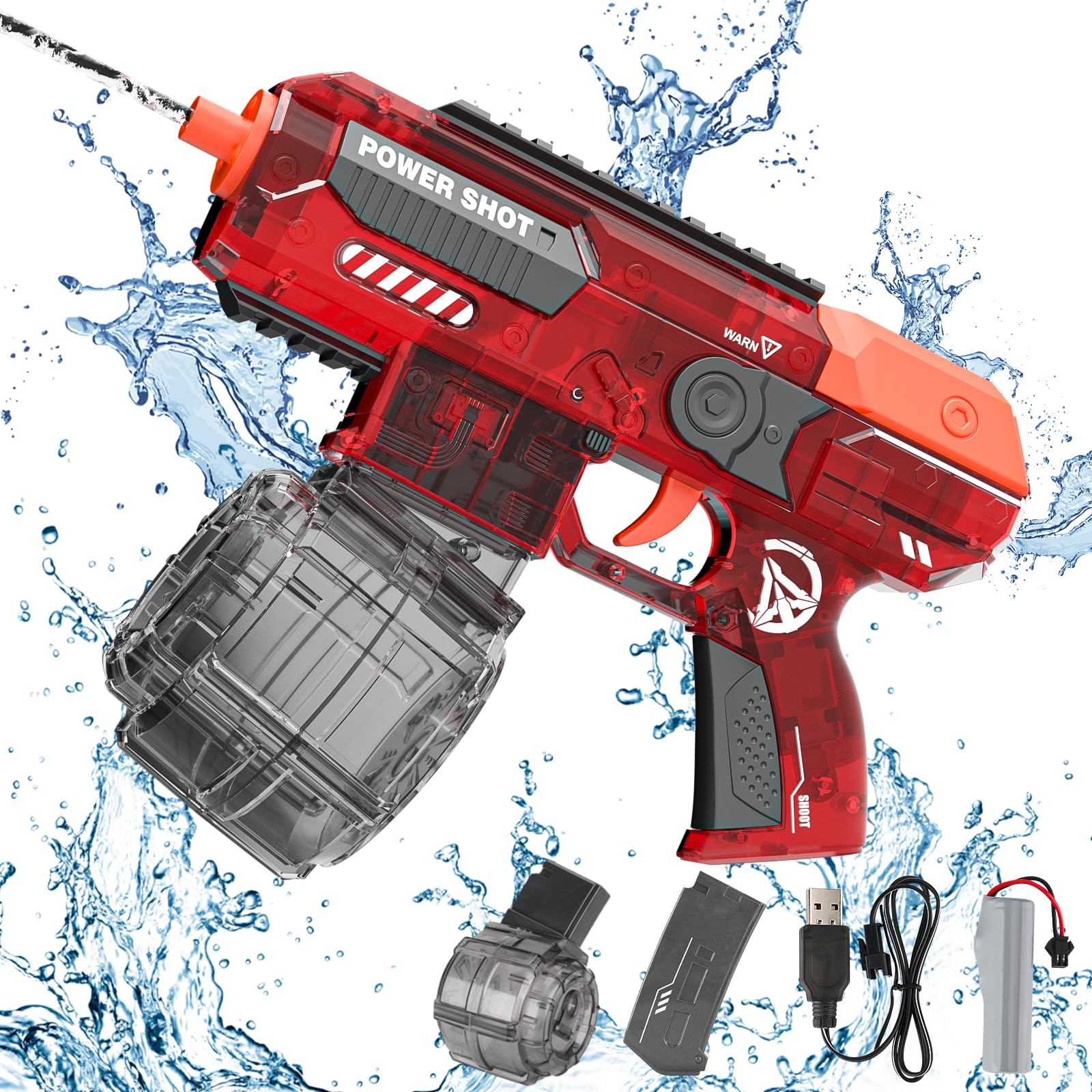KADAYAYA Electric Water Gun Toy, Rechargeable Automatic Squirt Guns ...