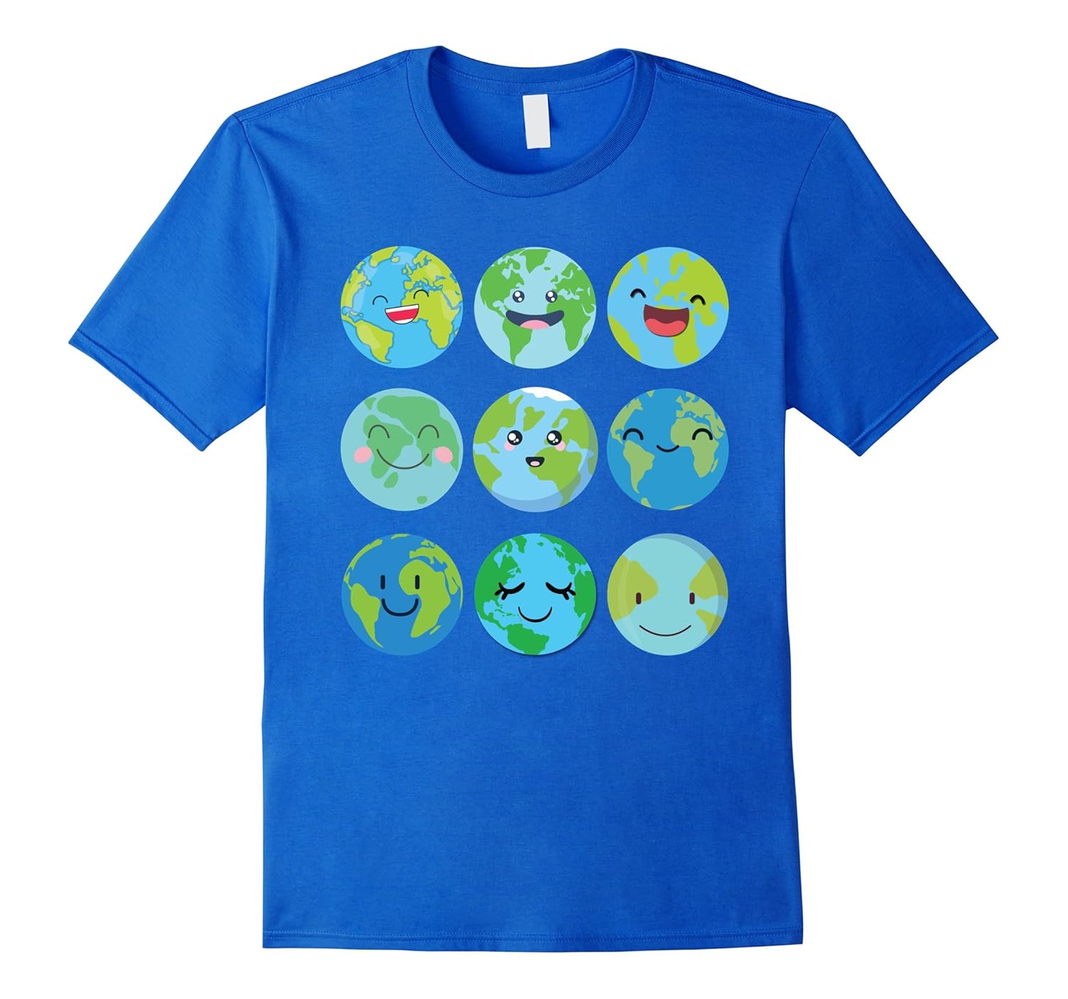 Emoji Emotion Cute Earth Smile Faces Earth Day T-Shirt Gift-Art ...