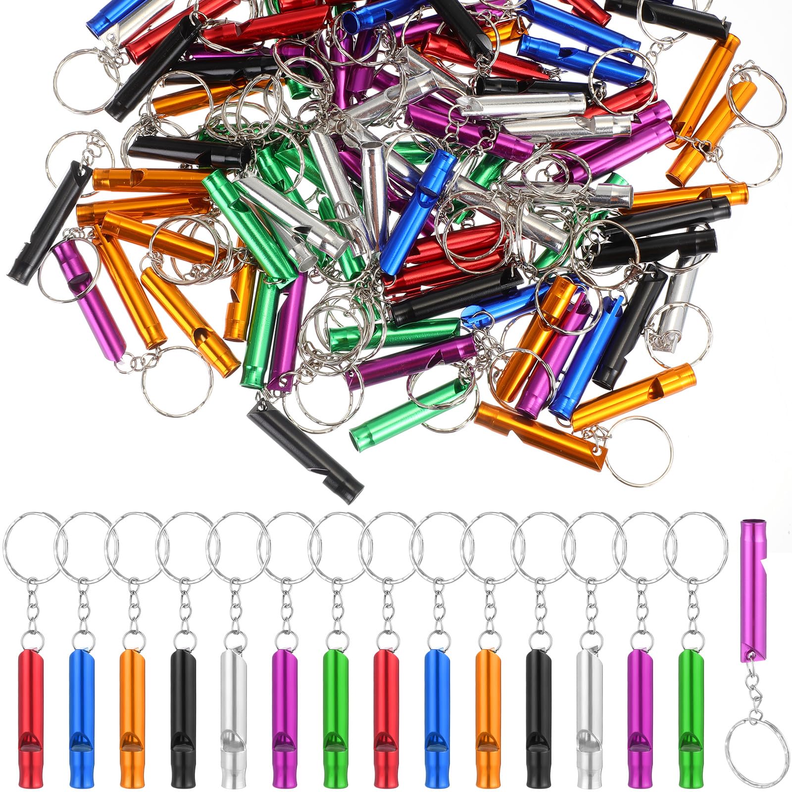 Konohan 105 Aluminum Emergency Whistle with Keychain Safety Survival ...