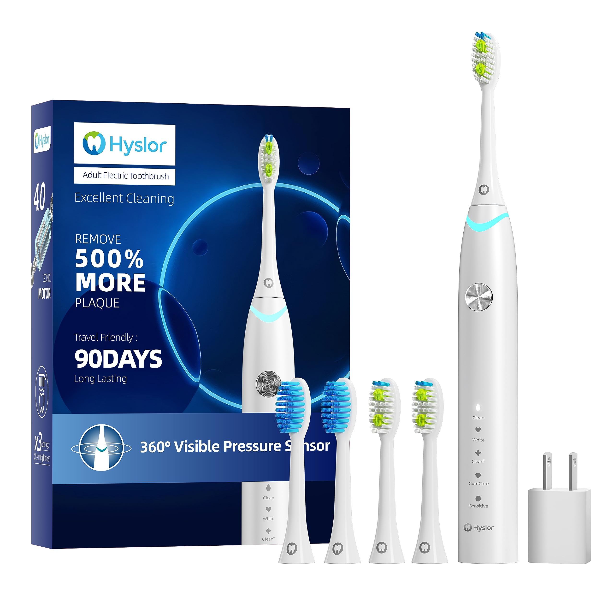 Mua Hyslor Electric Toothbrush for Adults with Pressure Sensor ...