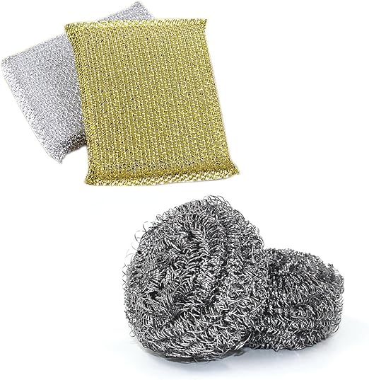 Spugna paglietta acciaio BESTOMZ Spugne per pulizia e lavaggio pentole ...