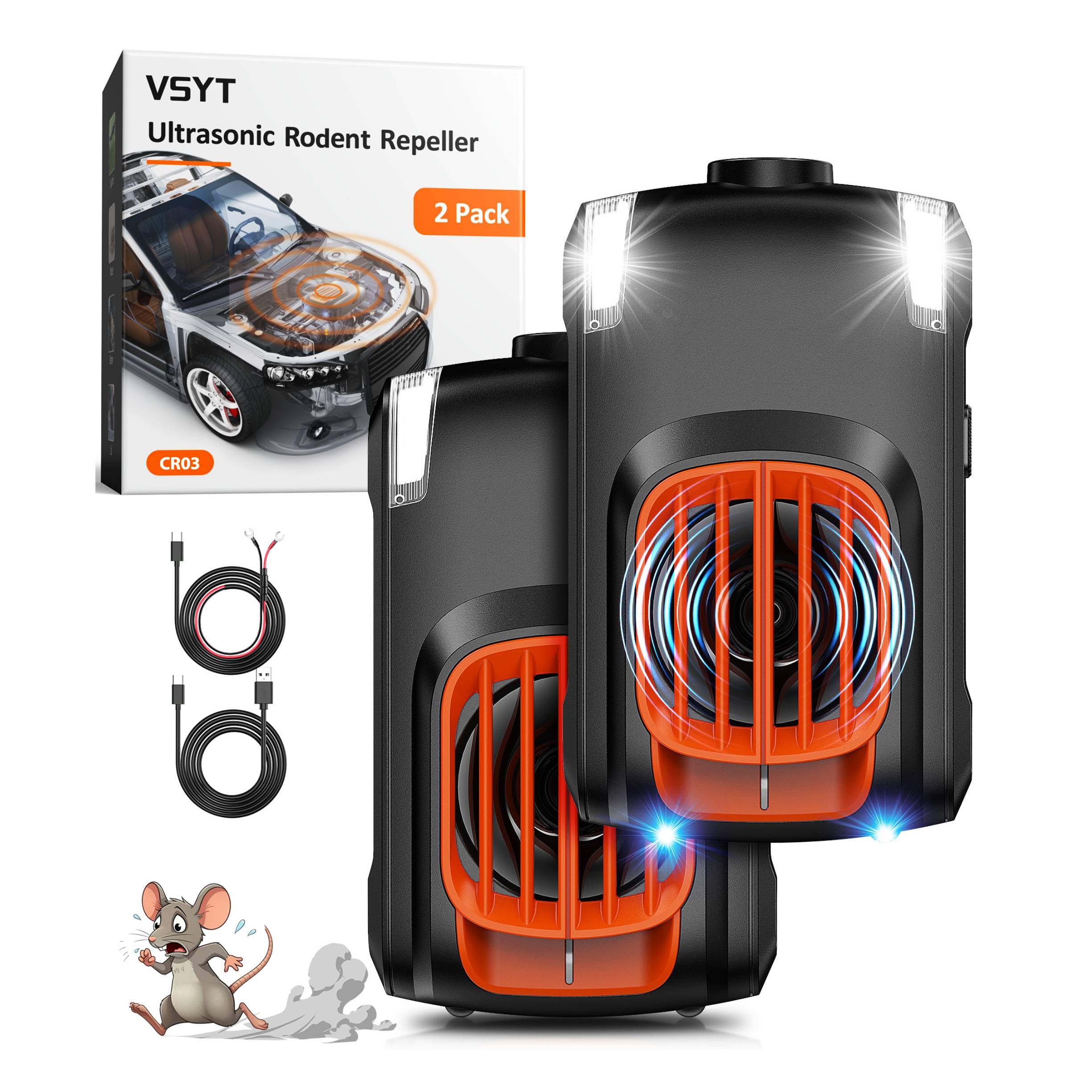 2 Packs Rodent Repellent for Car Engines Ultrasonic Mouse Pest Bat ...