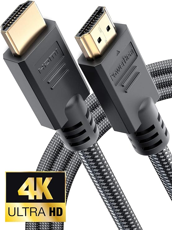 PowerBear 4K HDMI Cable 10 ft | Braided Nylon & Gold Connectors: Amazon ...