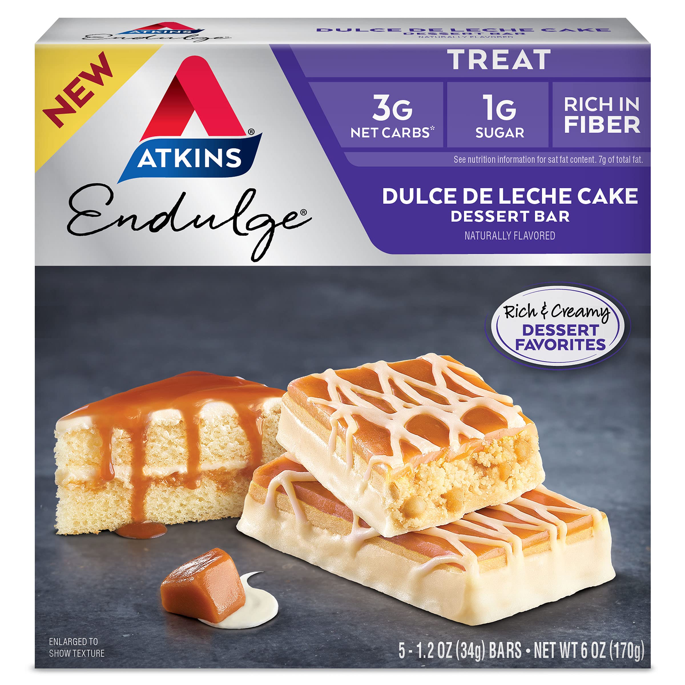 Mua Atkins Endulge Dulce de Leche Cake Dessert Bar, High in Fiber, Low ...