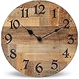 Amazon.com: NIKKY HOME Rustic Farmhouse Wall Clock - 12 Inch Battery ...