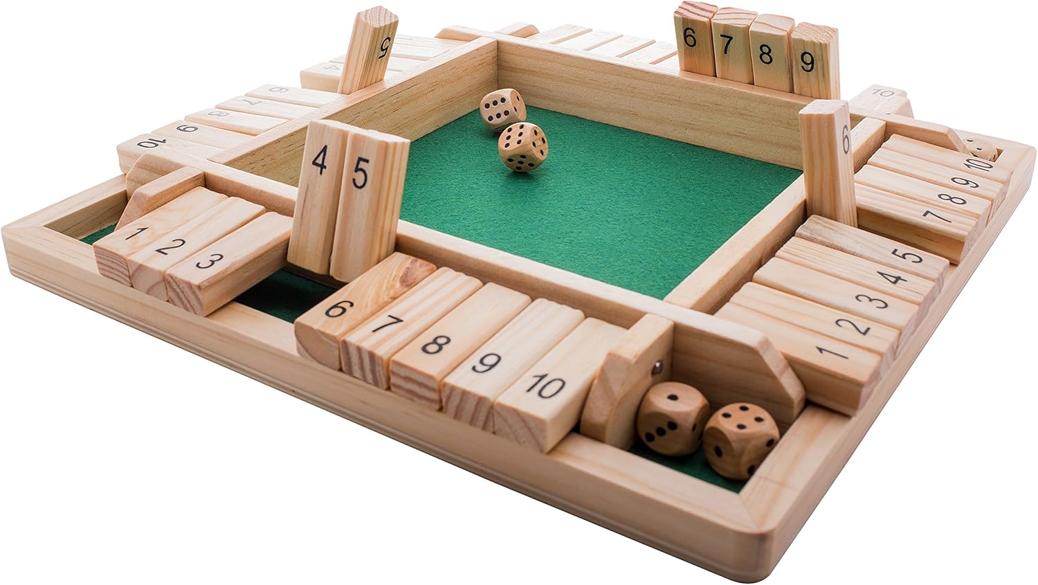 GrowUpSmart Shut the Box Dice Game (2-4 Players) for Clever Kids ...
