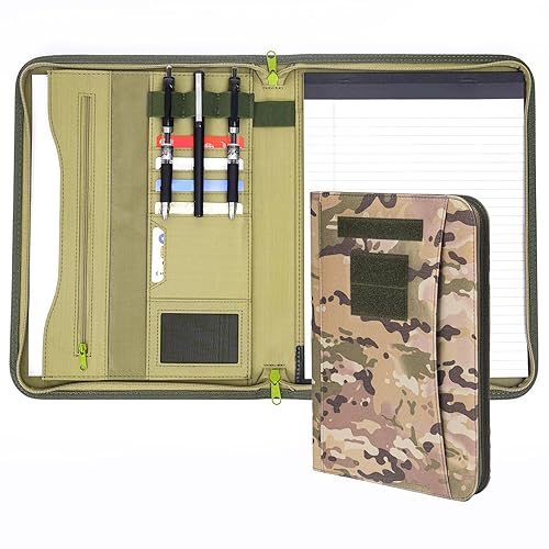 Army OCP Military Notebook Binder with Zippered Padfolio Organizer and ...