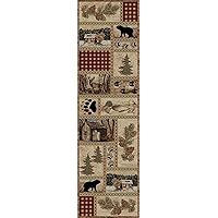 Amazon.com: Rustic Lodge Forest Cabin 2x8 Area Rug, 2'3x7'7