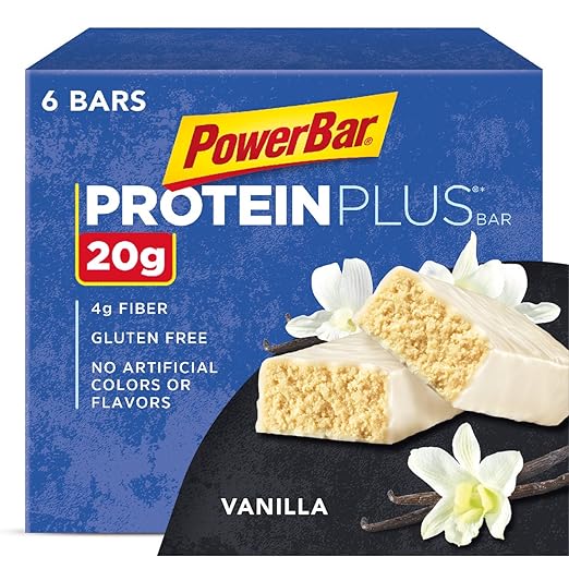 Amazon.com: PowerBar Protein Plus Bar, Vanilla, 2.12 oz Bar, (6 Count ...