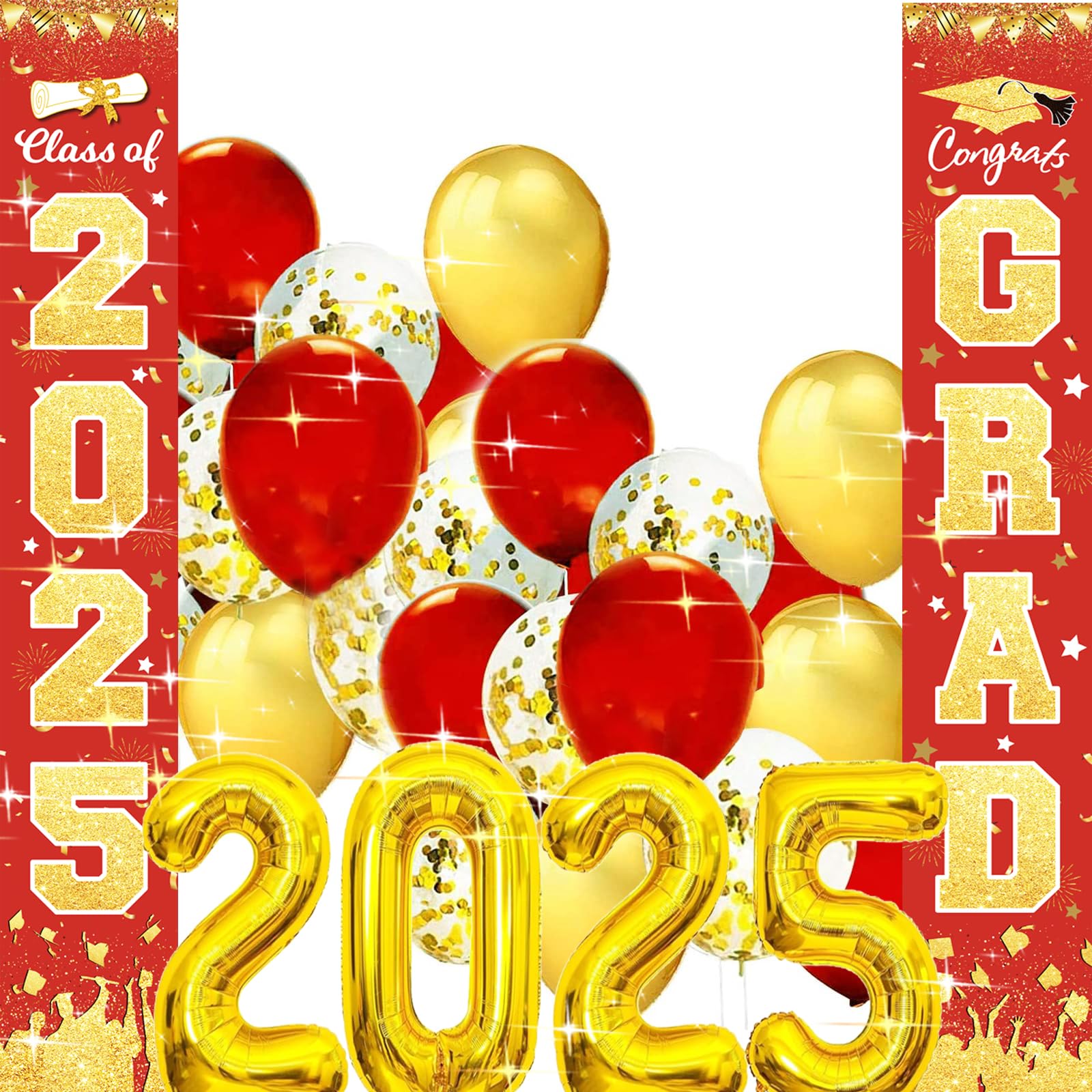Graduation Decorations Red Gold 2025/USC Graduation Party Decorations ...