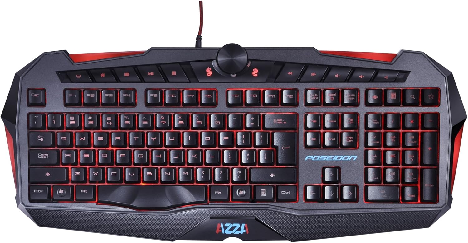 Azza Gaming Multimedia Keyboard with Red Back Light: Amazon.com.mx ...