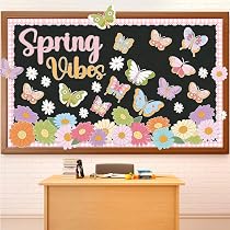 Rainbow Bulletin Board Spring Classroom Decorations Set - "Great Minds ...