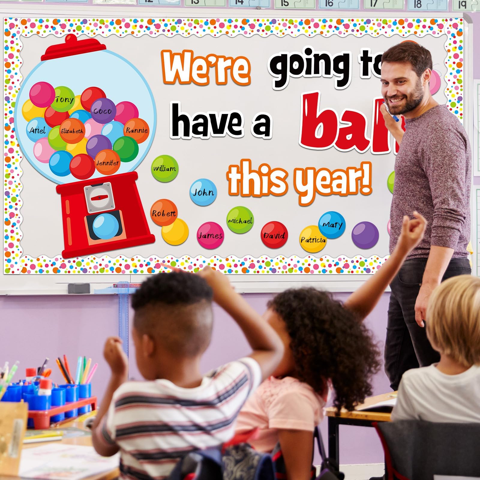 Mua Gumball Machine Bulletin Board Set Colorful Bubble Gumballs ...