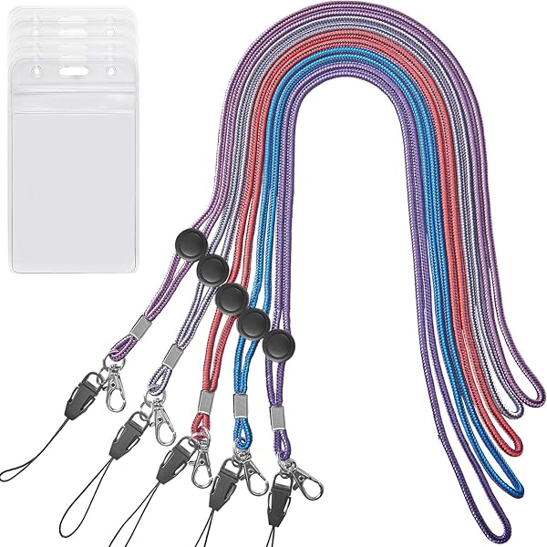 Heavy Duty Nylon Lanyards 8 Pack Adjustable Neck Lanyards - Heavy Duty ...
