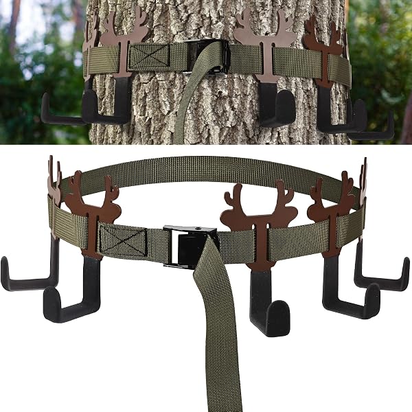Tree Strap With Carabiners Tree Stand Gear Hangers With Metal Hooks ...