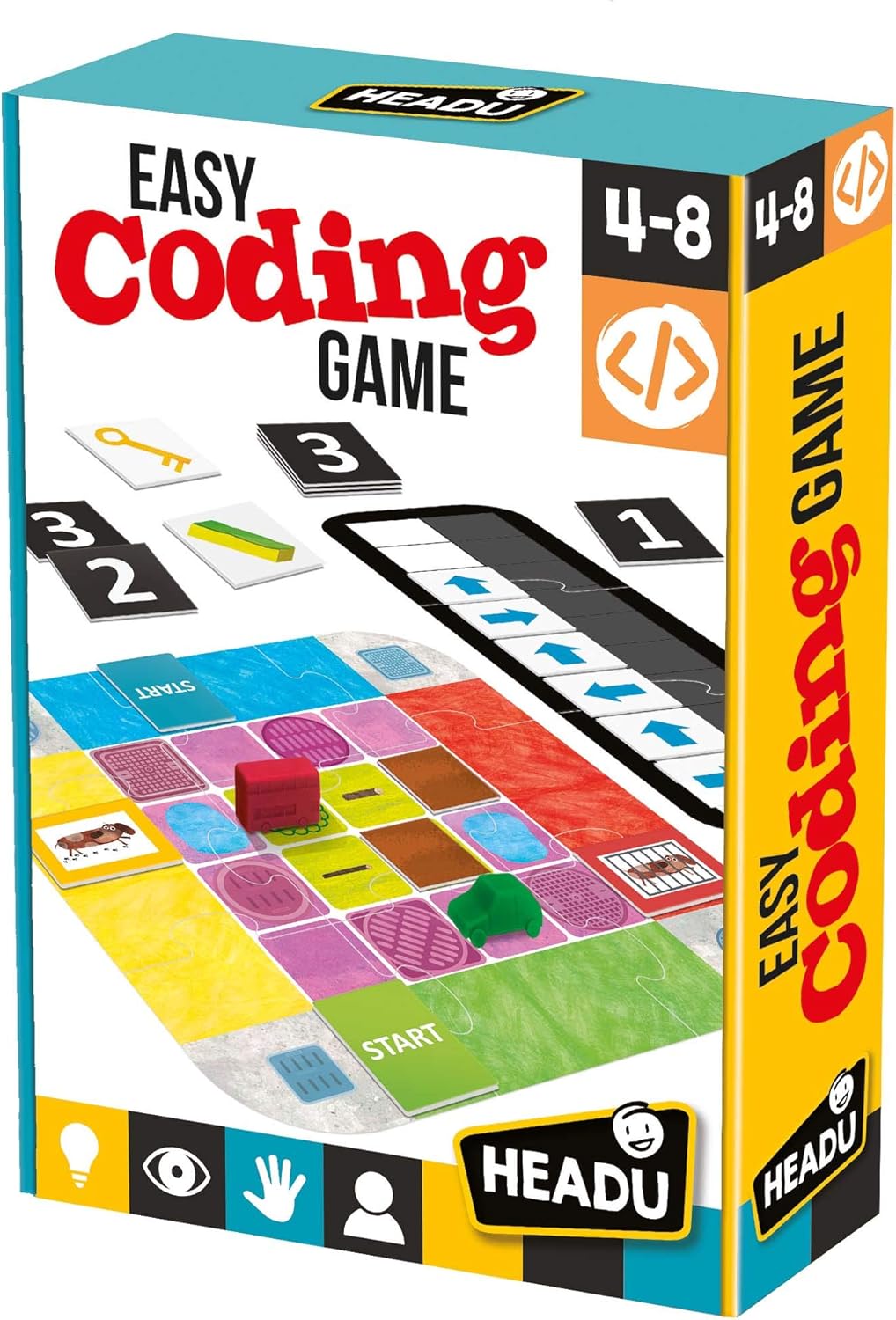 Headu MU25411 Easy Childrens Numbers/Code Game, Multi-Coloured – BigaMart