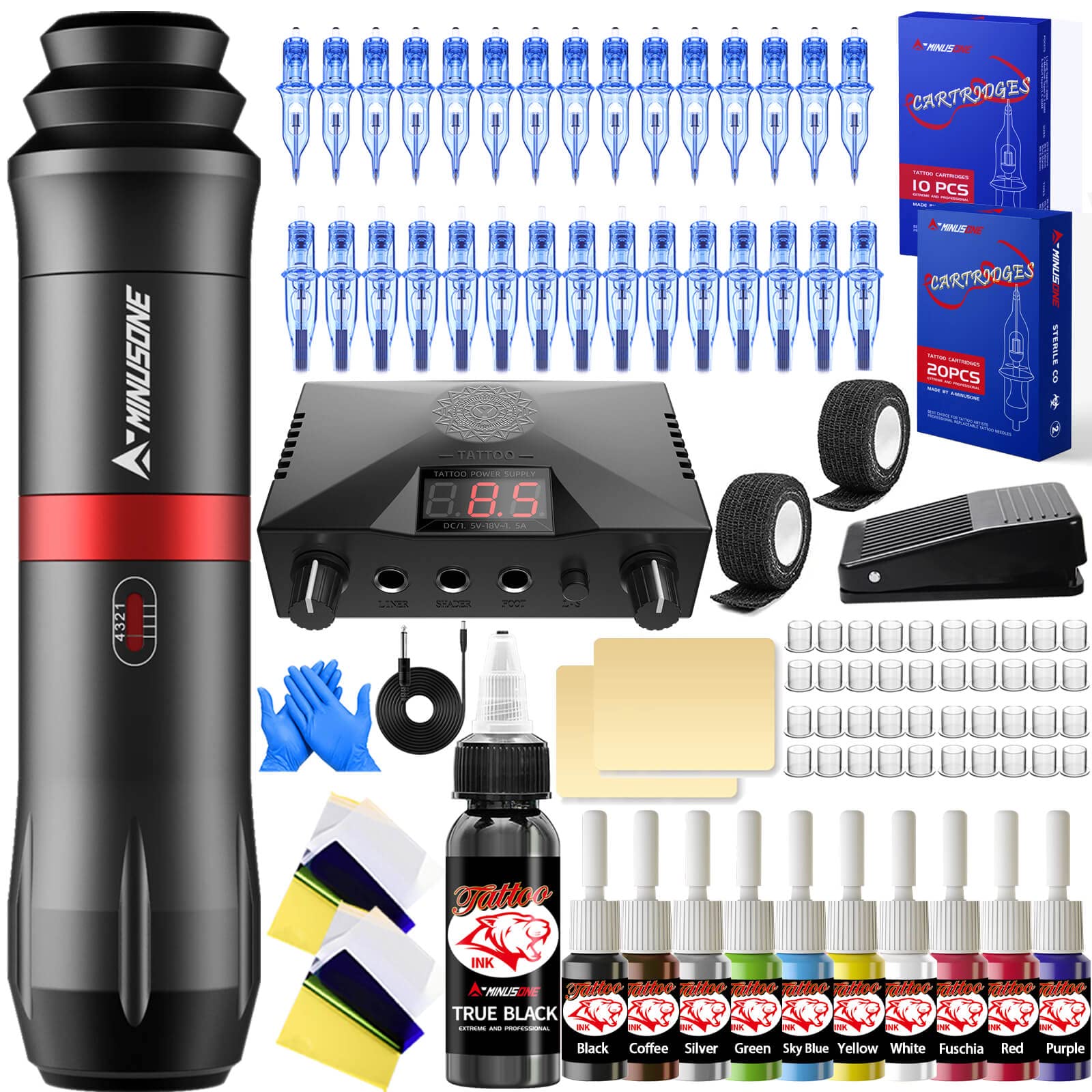 Mua Rotary Tattoo Pen Kit for Beginners with 30Pcs Cartridges Needles ...