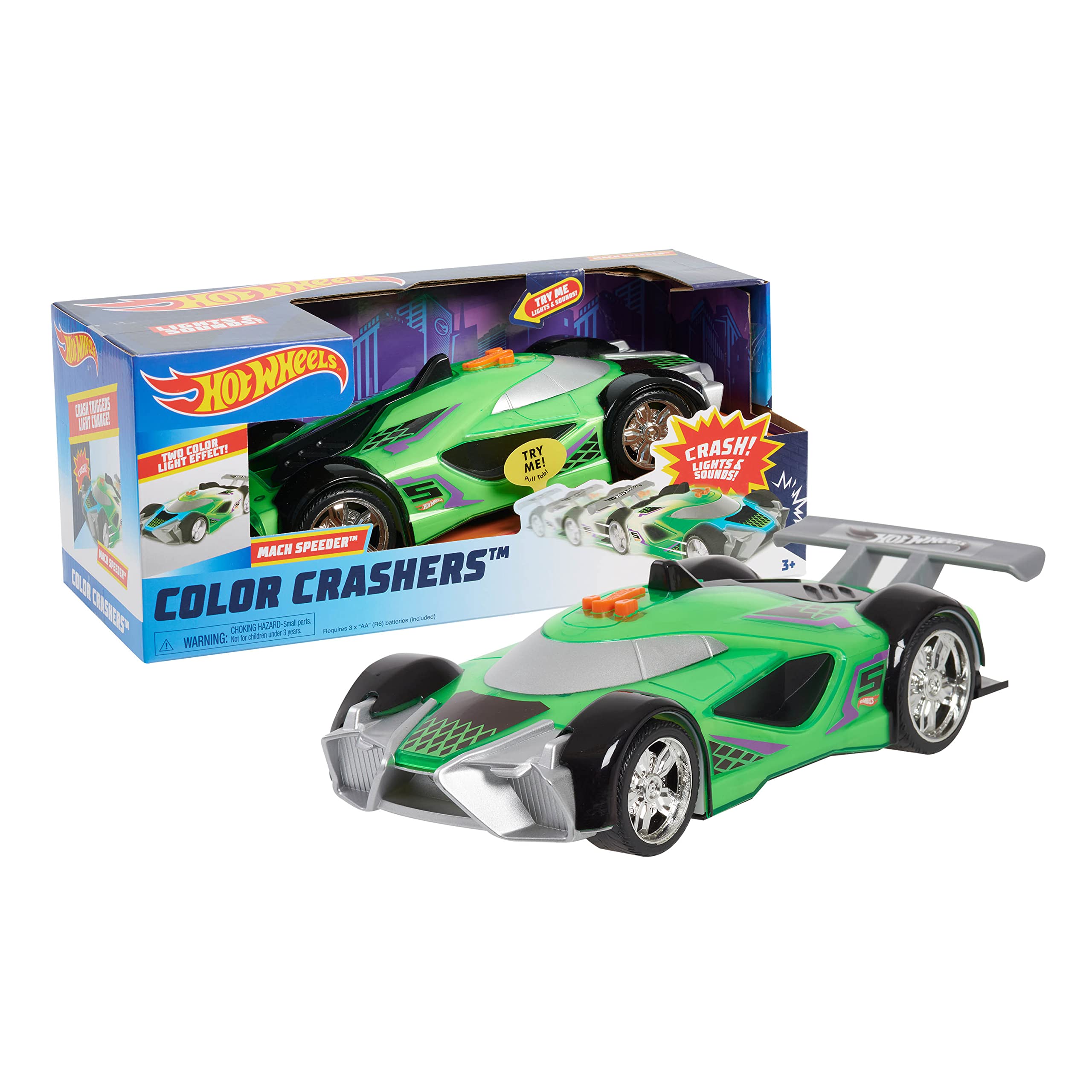 Mua Hot Wheels Color Crashers Mach Speeder, Motorized Toy Car with ...