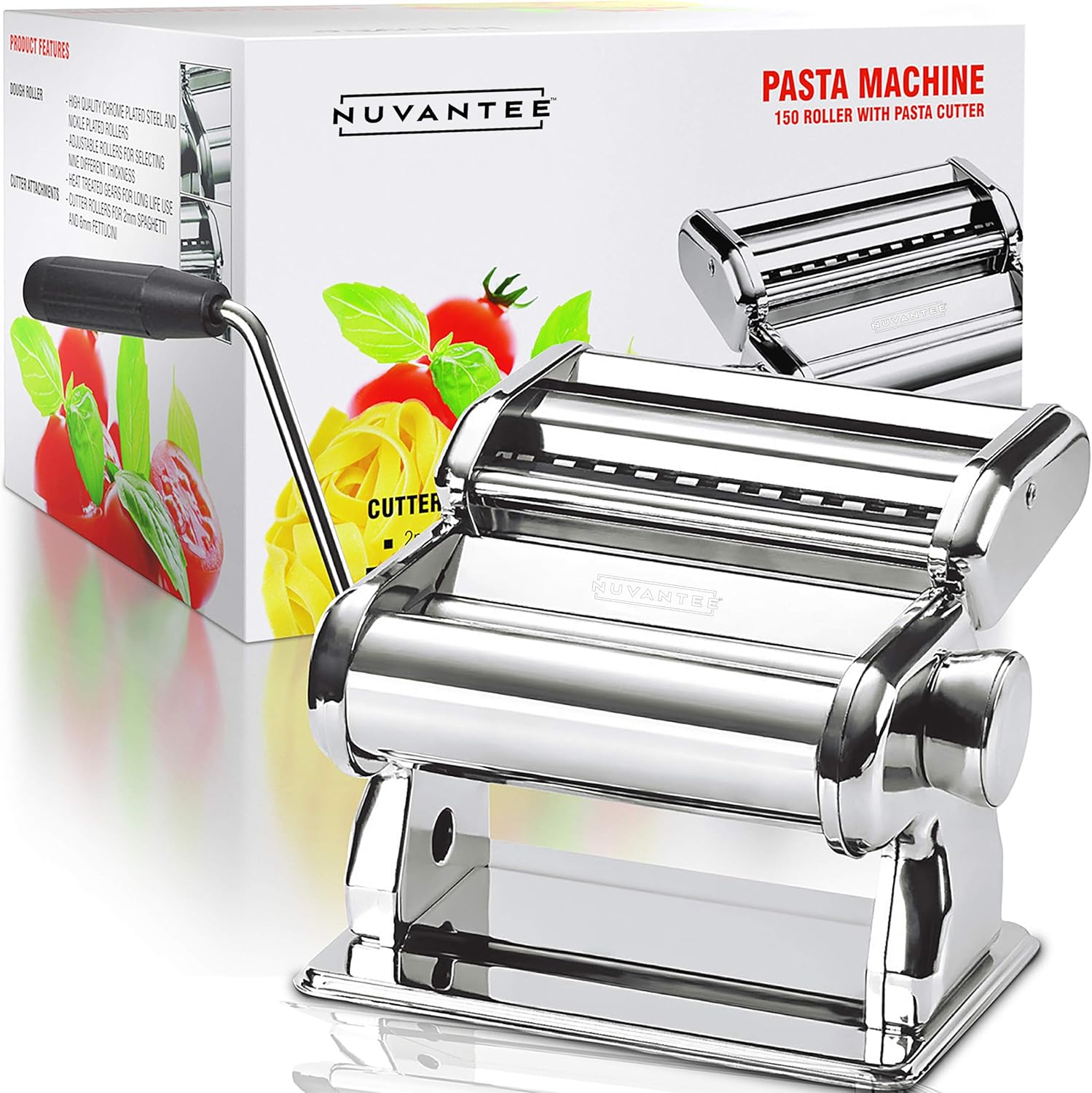 Nuvantee Pasta Maker – Macchina per la Pasta di Alta qualità – Rullo ...