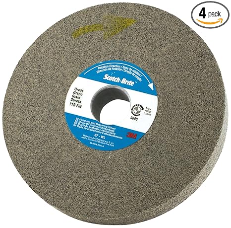 12 Diameter x 2 Width Pack of 1 Scotch-Brite Light Deburring Wheel TM ...