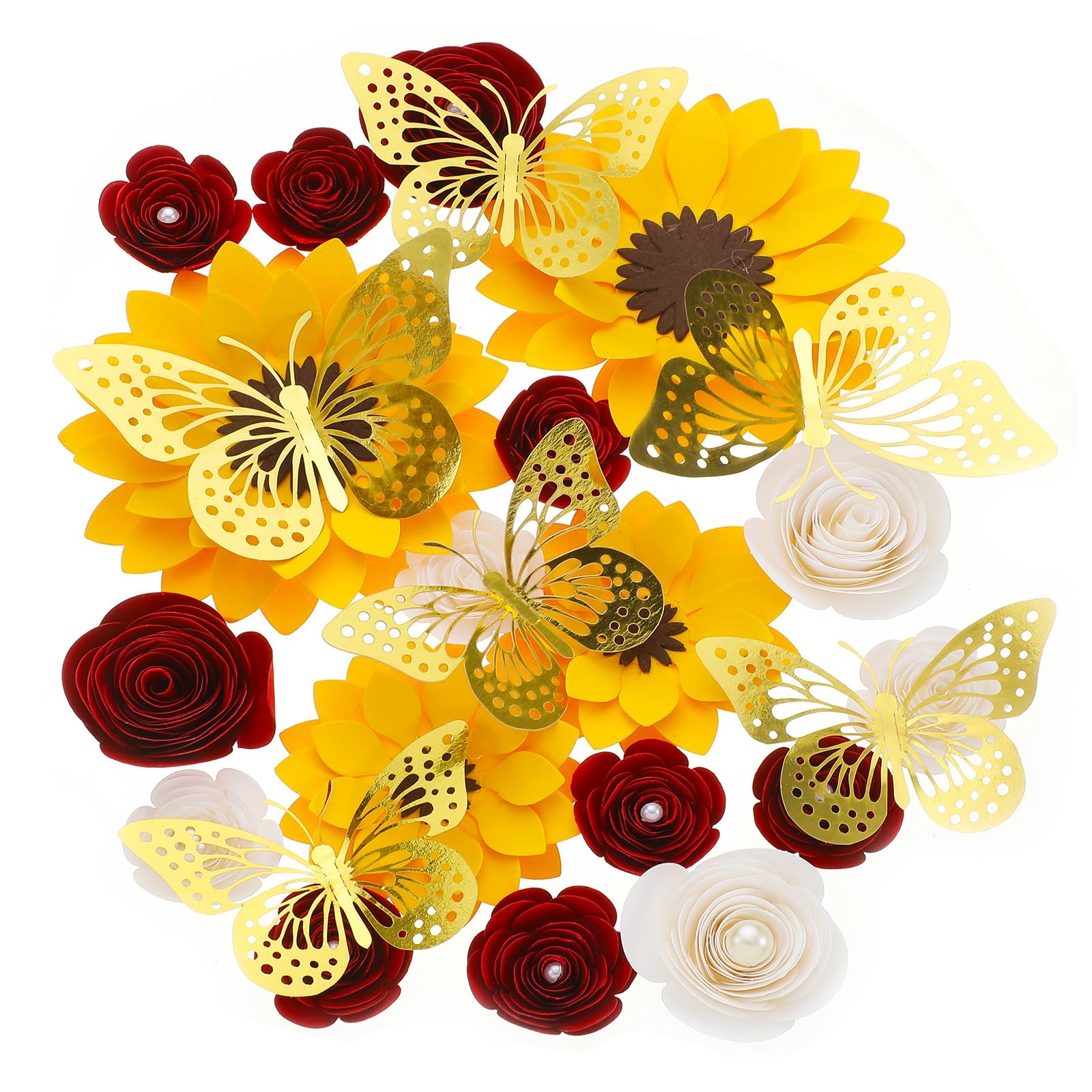 Nezyo 30 Pack Flower and Butterfly DIY Set DIY Graduation Cap ...