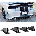 Amazon.com: DREAMOTOR 4PCS Universal Rear Diffuser Shark Fin Diffuser ...