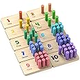 Amazon.com: Counting Peg Board Montessori | Math Manipulatives for ...