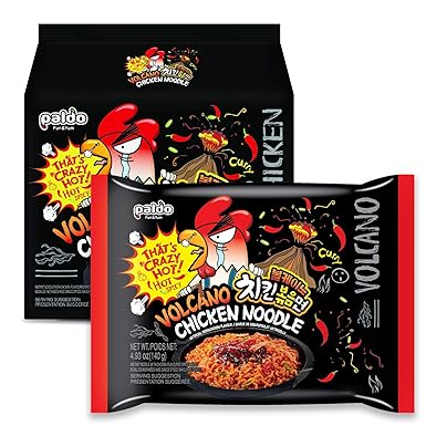 Amazon.com : Volcano Spicy Chicken Noodle 4 Pack : Grocery & Gourmet Food