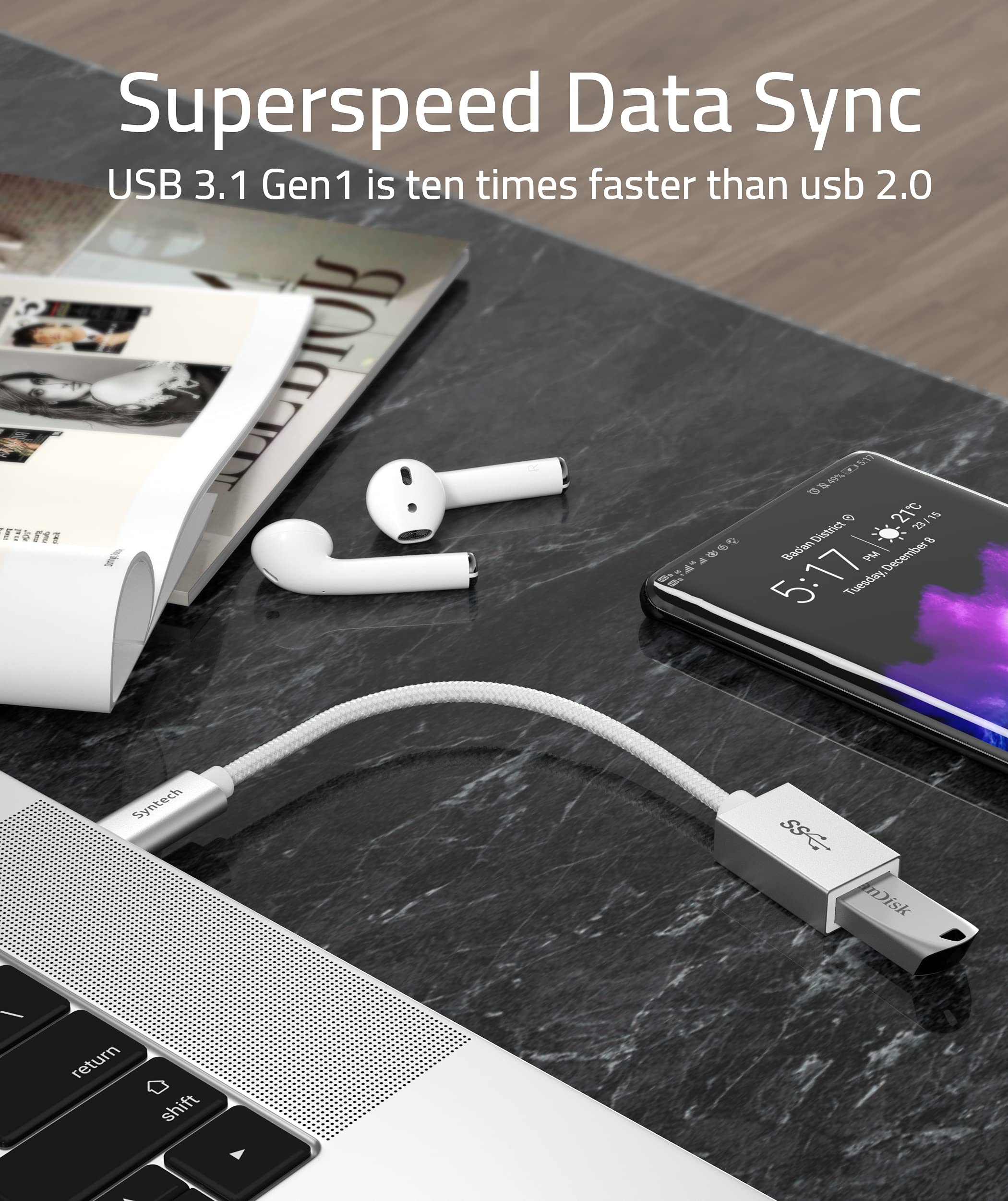 Mua Syntech USB Type C to USB Adapter, Aluminum Alloy, Male to Female ...