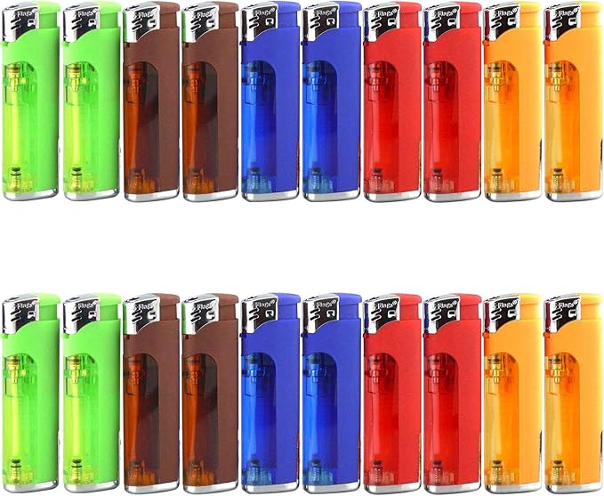 Amazon.com: 20 Pack Multi Purpose Cigarette Lighter w/ White LED Slide ...
