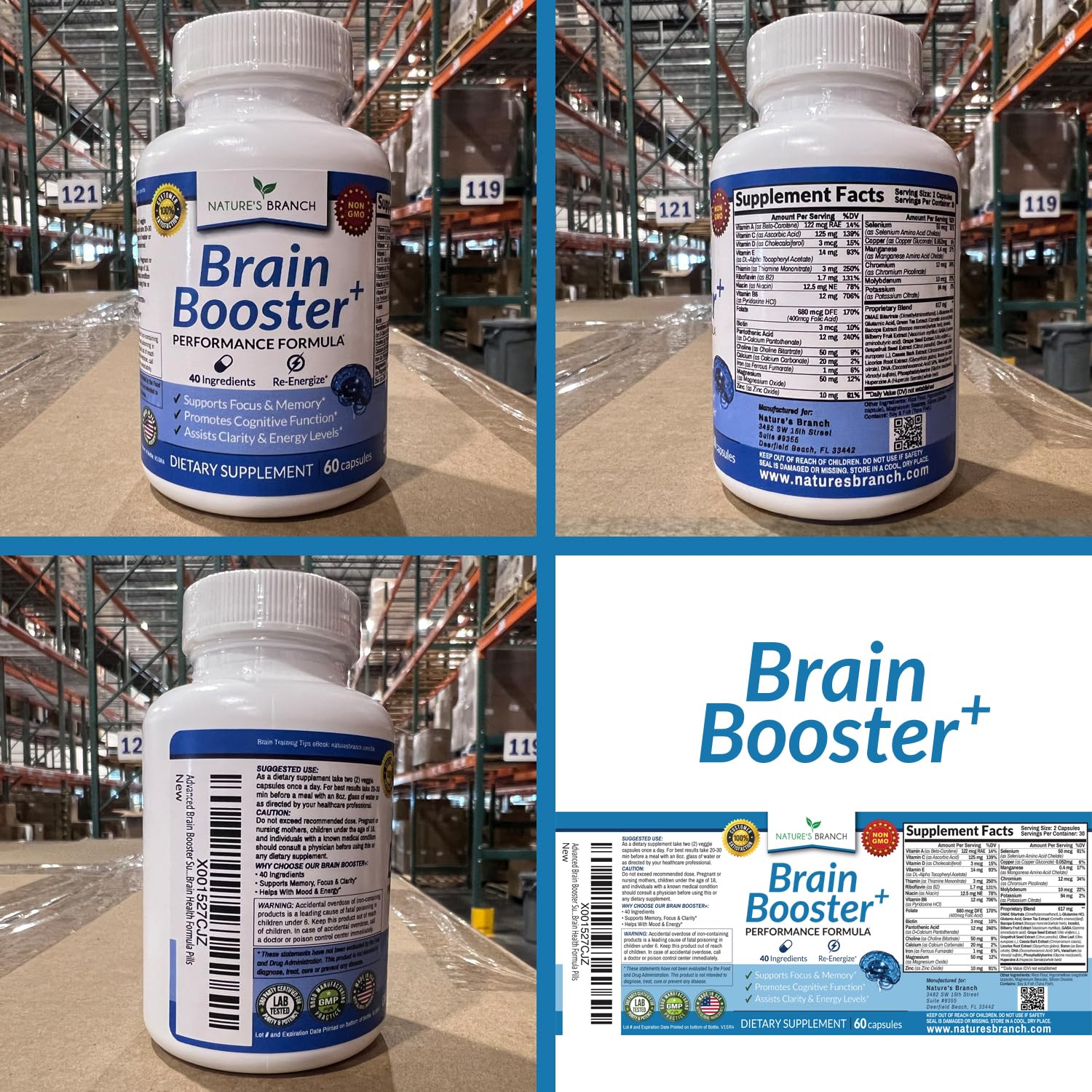 40-in-1 Brain Booster Supplement For Focus, Memory, Clarity, Energy | Advanced Vitamins Plus ...