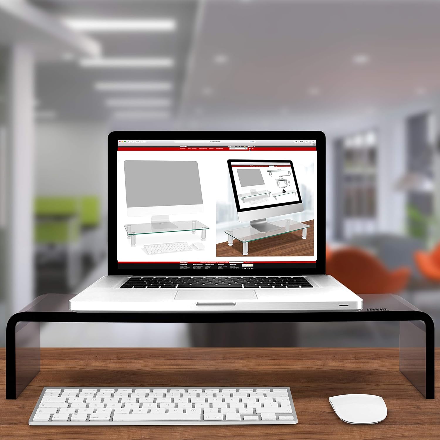 Duronic Monitor Stand Riser DM054 | Laptop and Screen Stand for Desktop ...