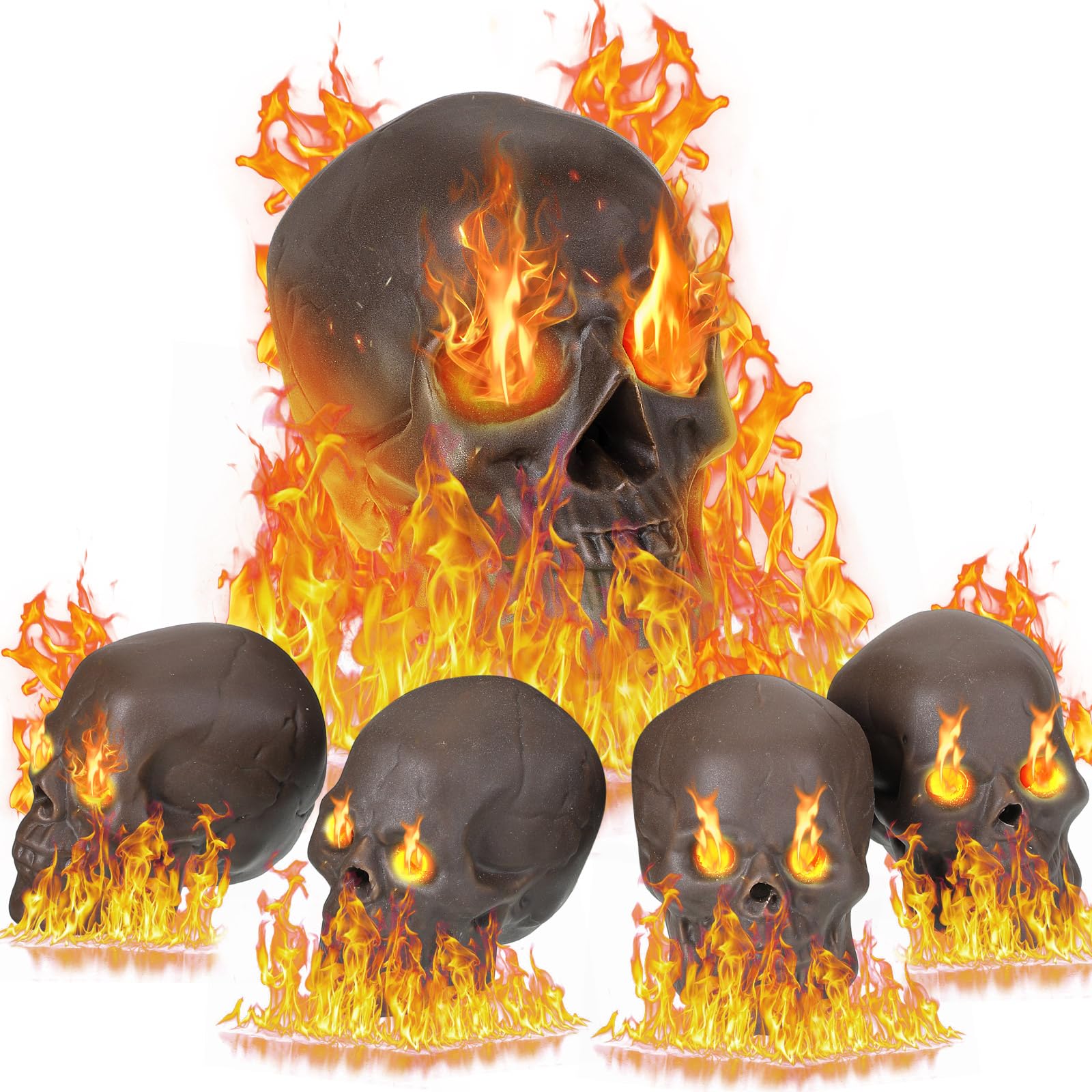 Clay Chiminea Imitated Human Skull Ceramic, Halloween Fire Pit Skull ...