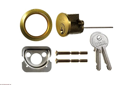 Yale Locks P1109 Replacement Rim Cylinder 6 Keys Polished Brass: Amazon ...