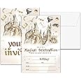 Amazon.com : Chuxvon Magical Wizard Birthday Party Invitations, Retro ...
