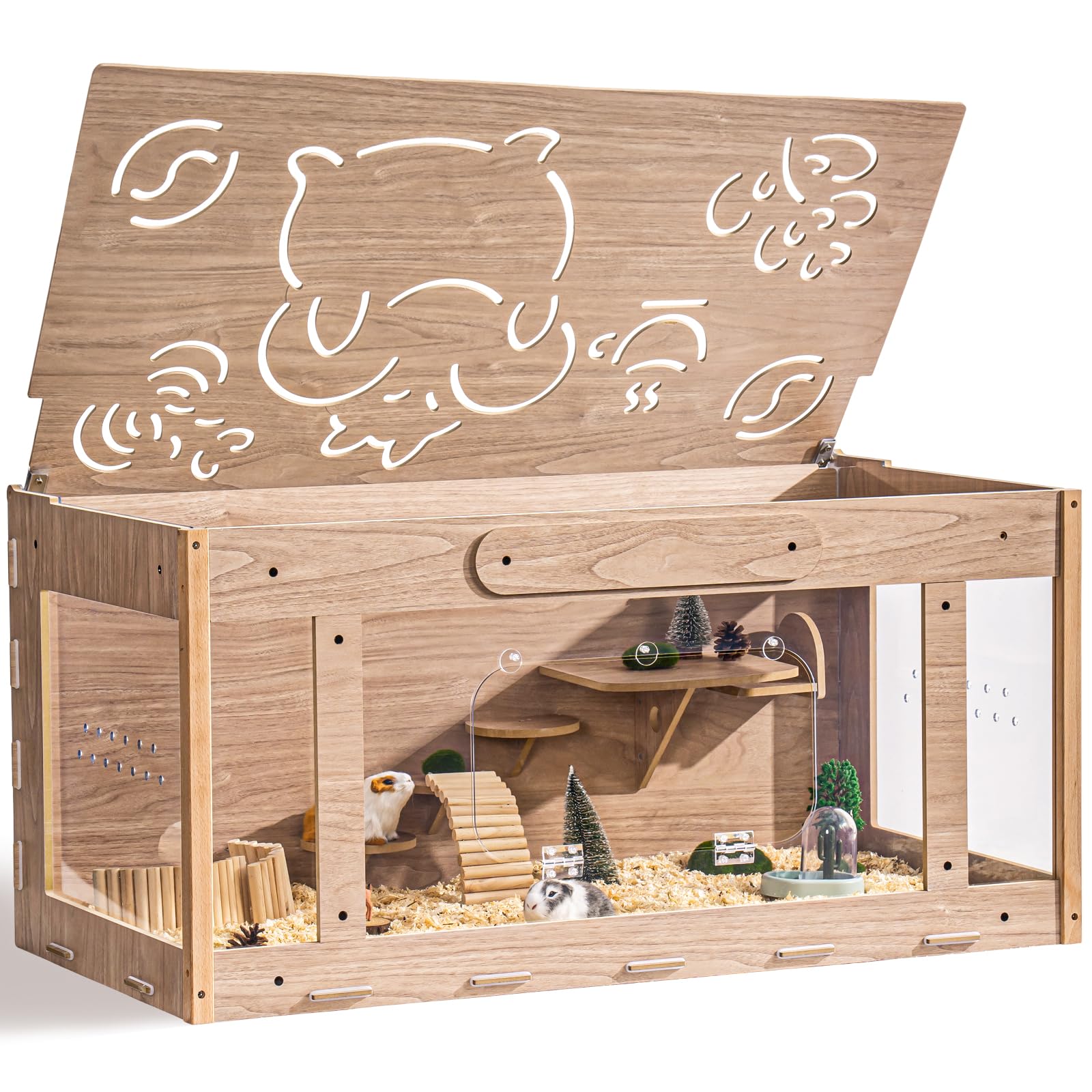 Mua Mewoo Extra Large Hamster Cage, 41in Guinea Pig Cages, Wooden ...