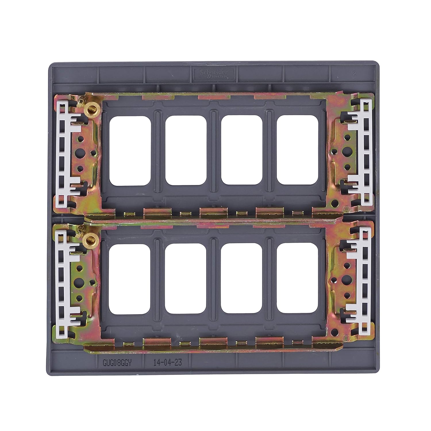 Schneider Electric Ultimate Slimline – 8 Gang Grid Faceplate, with ...