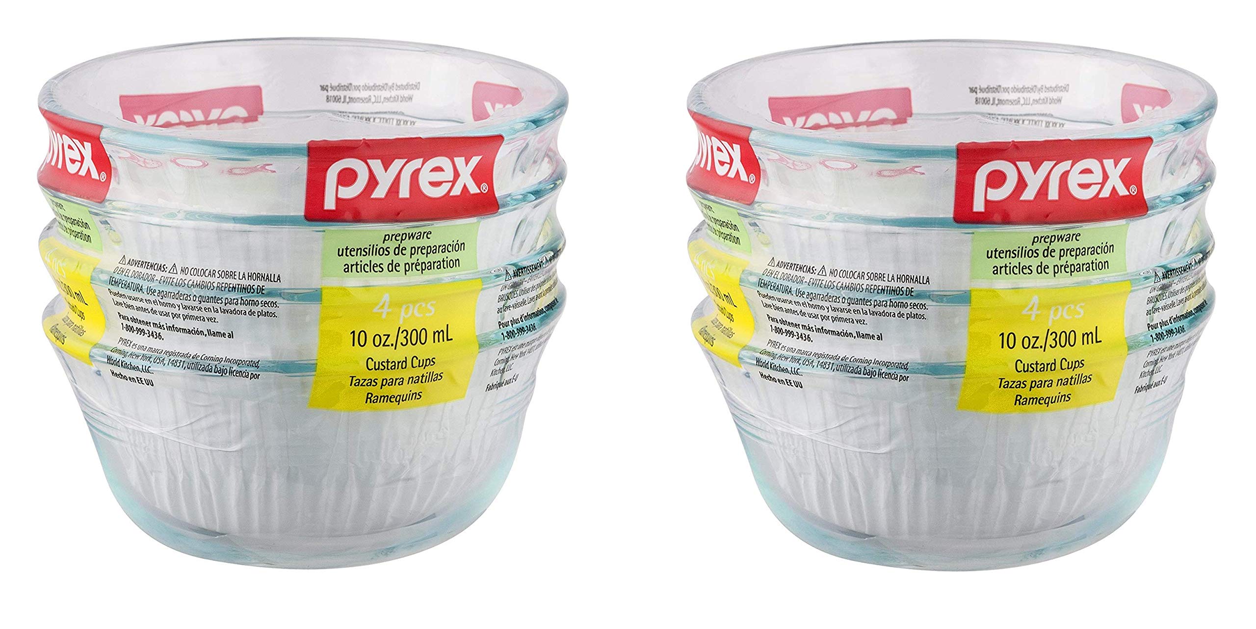 Pyrex Bakeware Custard Cups, 10-Ounce, Pack of 8 for sale | North Las ...