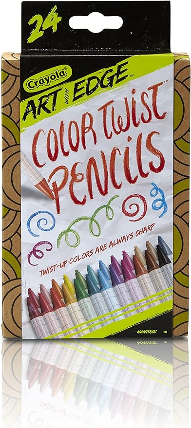 Amazon.com: Crayola Art with Edge Color Twist Pencils (24 Count): Toys ...