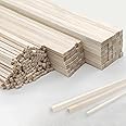 Amazon.com: Barsha Space 222Pcs Balsa Wood Sticks,Wood Strips Balsa ...