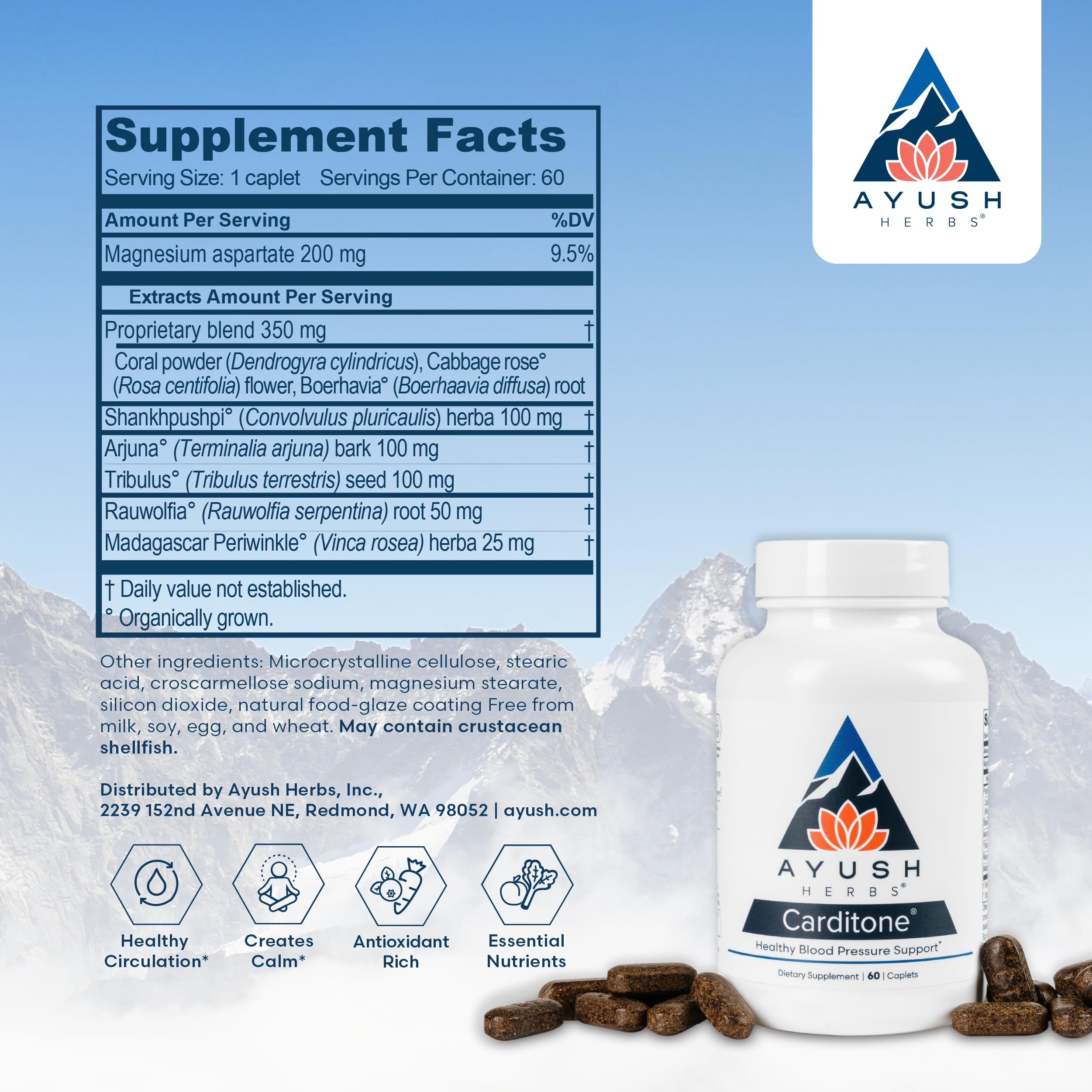 Ayush Herbs Carditone, Doctor-Formulated Natural Ayurvedic Herbal ...