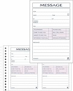 Amazon.com : Adams Phone Message Book, 8.06 x 5.5 Inch, Spiral Bound, 2 ...