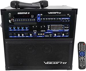 Amazon.com: VocoPro Gigstar II Portable 100W 4-Channel PA/Karaoke ...