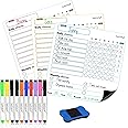 Amazon.com : LuvLivLyf Magnetic Chore Chart, 3 Pcs Dry Erase Behavior Charts 10 Fine Tip Markers ...