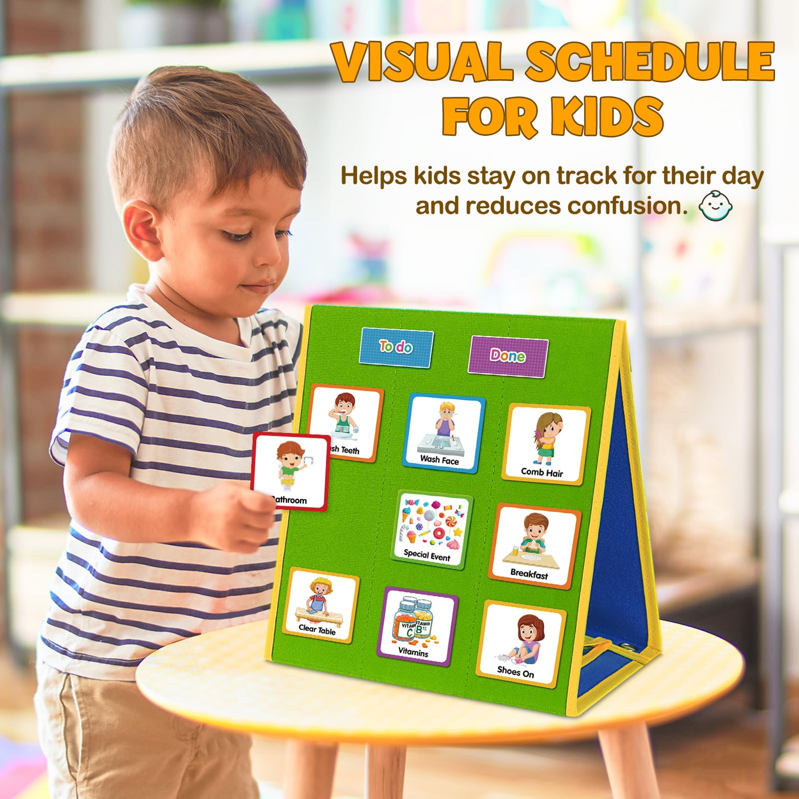 Mua Godery Large Visual Schedule for Kids Chore Reward Chart,Bedtime ...