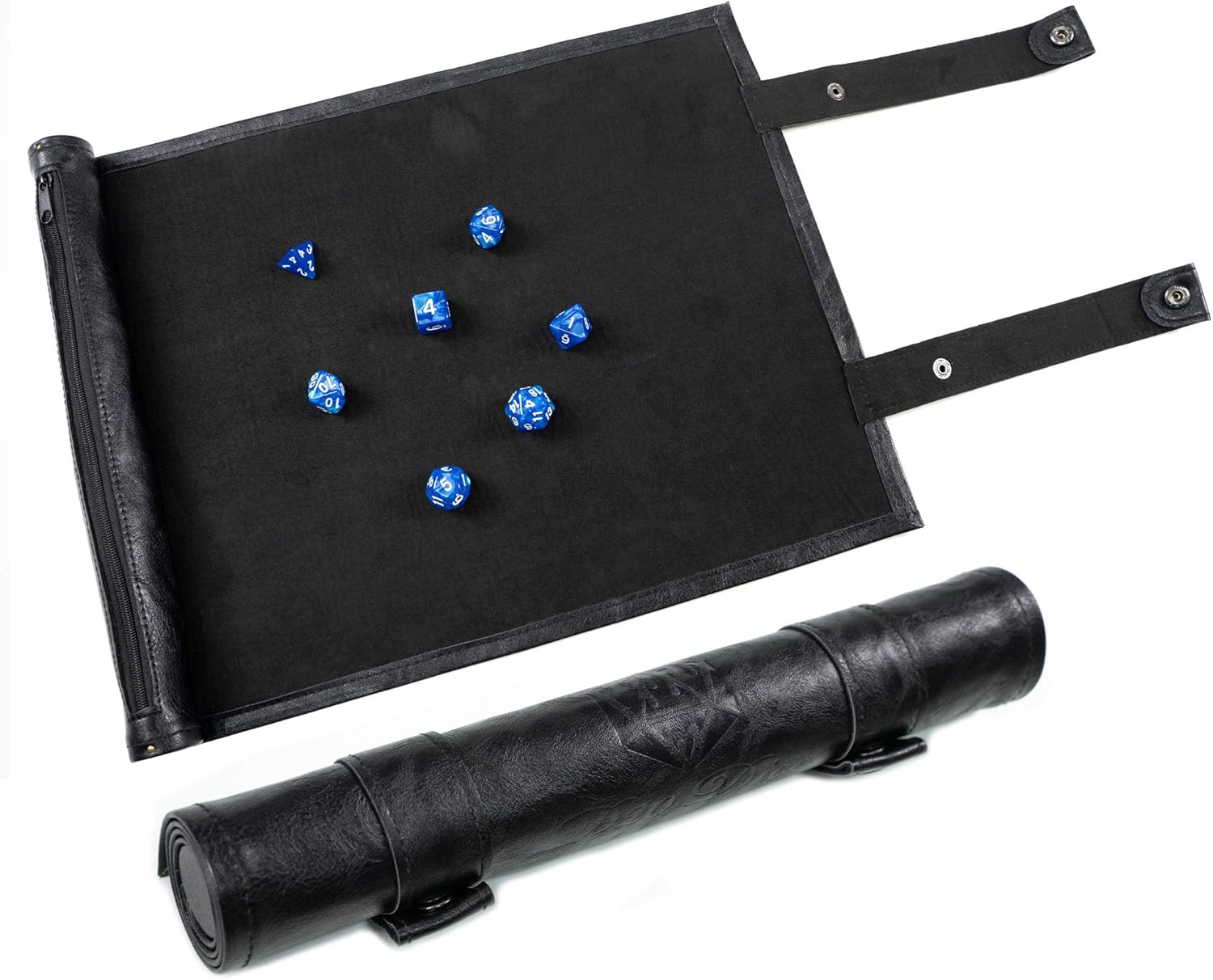 Scroll Dice Tray and Rolling Folding Mat DND Dice Scroll Mat Holder ...